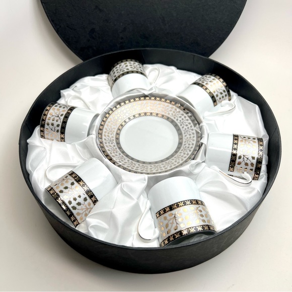 Godinger | Dining | Nwt Igodinger Co 6 Cup Saucer Empress Espresso ...